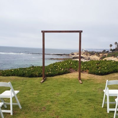 Wood Geometric Ceremony Arch Rental | Circle Ceremony Arch Rental San Diego